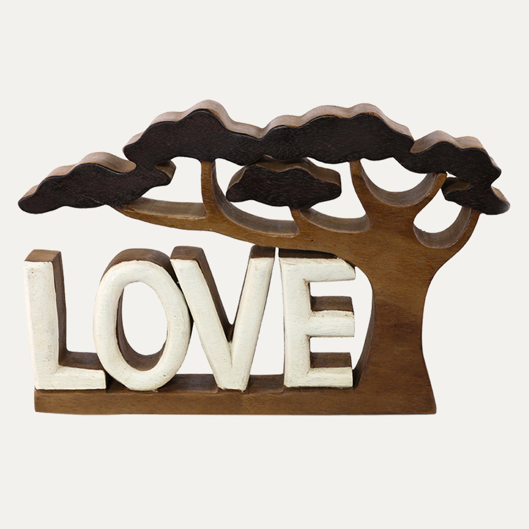 Love Handmade Wooden Sculpture